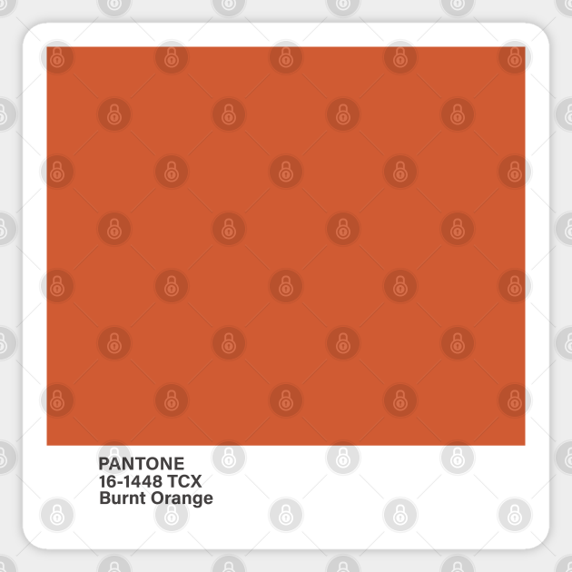 pantone 16-1448 TCX Burnt Orange - Pantone Color - Sticker | TeePublic pantone 16-1448 TCX Burnt Orange - Pantone Color - Sticker | TeePublic